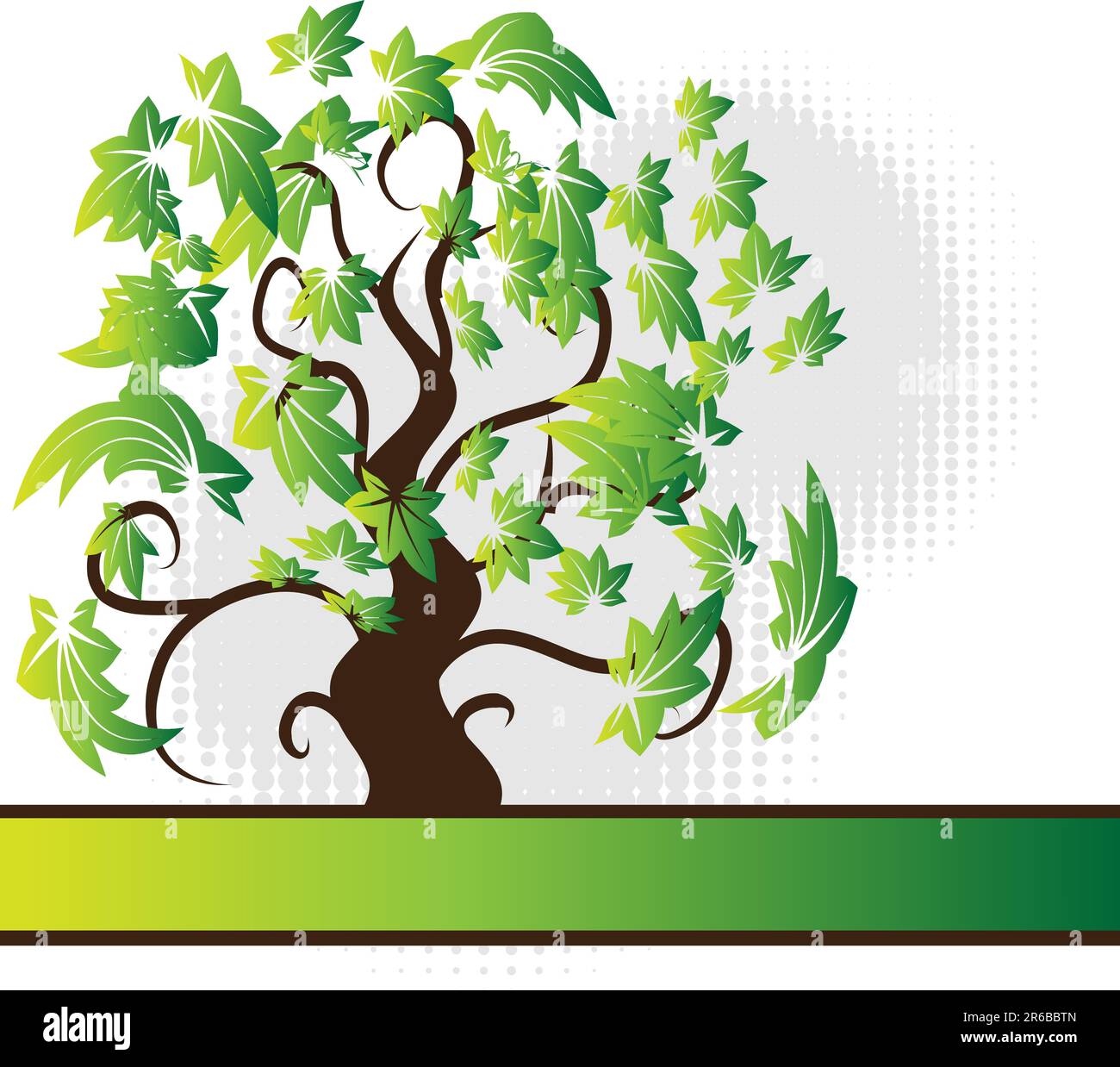 Tree silhouette old, grass, summer Stock Vector Image & Art - Alamy