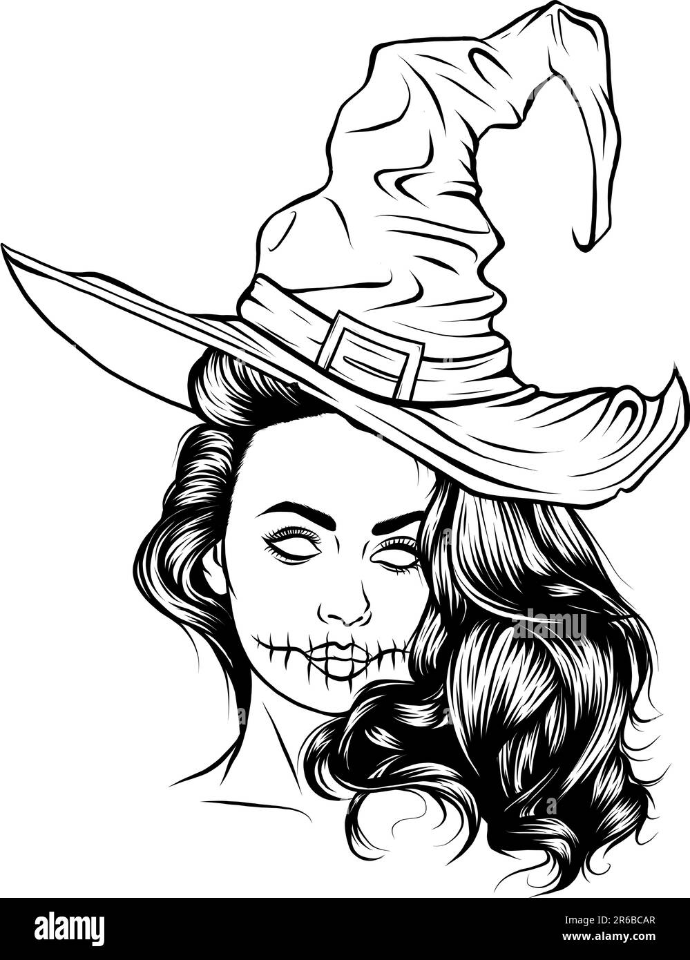 Pretty Witch Drawing