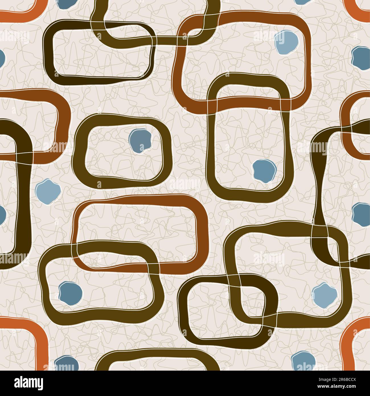 Seamless Retro-stylized Squares. Tileable, seamless easy-edit layered ...