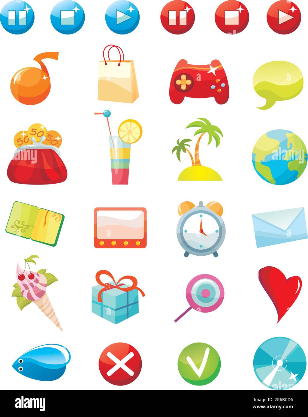 vector illustration set of a different icons Stock Vector Image & Art ...