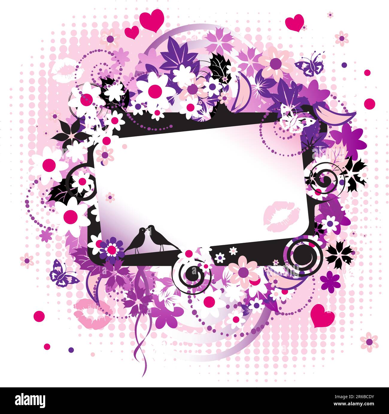 Floral frame beautiful Stock Vector Image & Art - Alamy