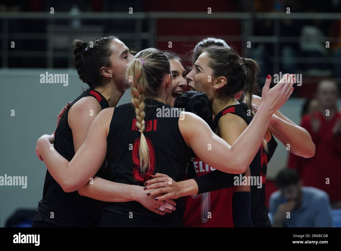 ISTANBUL, TURKIYE - DECEMBER 25, 2022: Turk Hava Yollari players ...