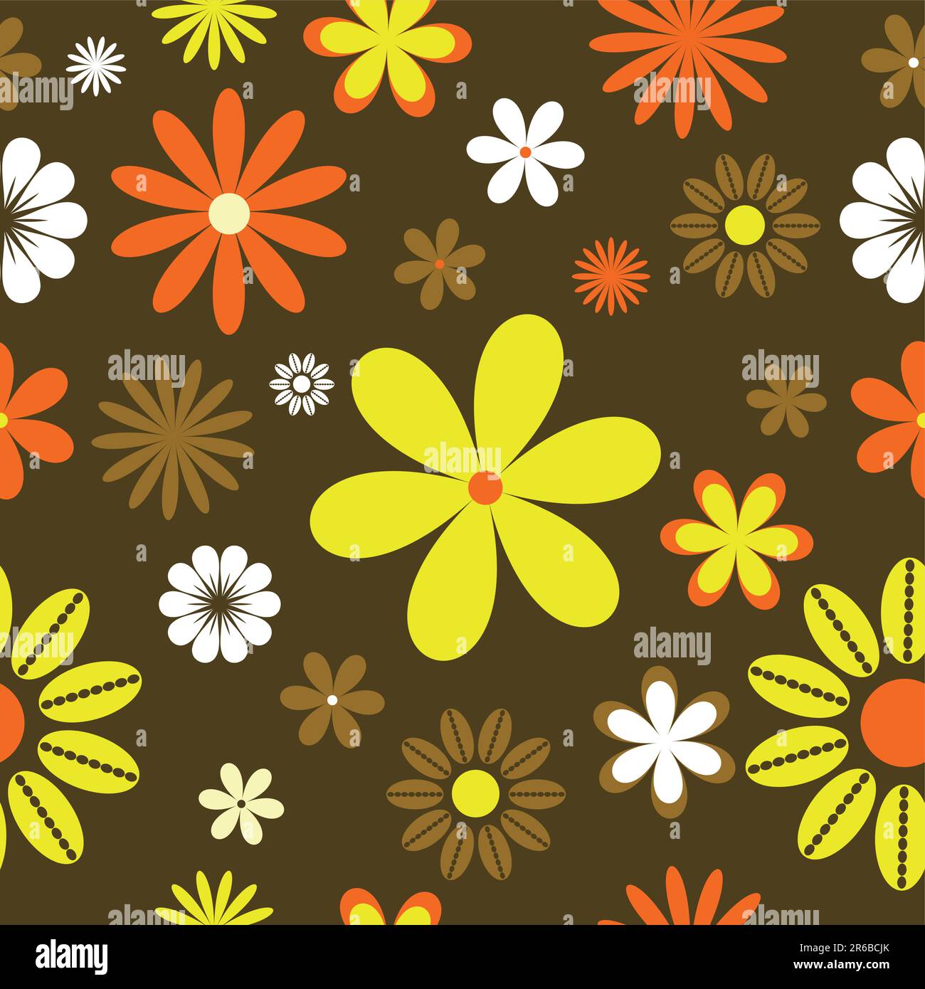 Seamless tile retro floral background Stock Vector Image & Art - Alamy