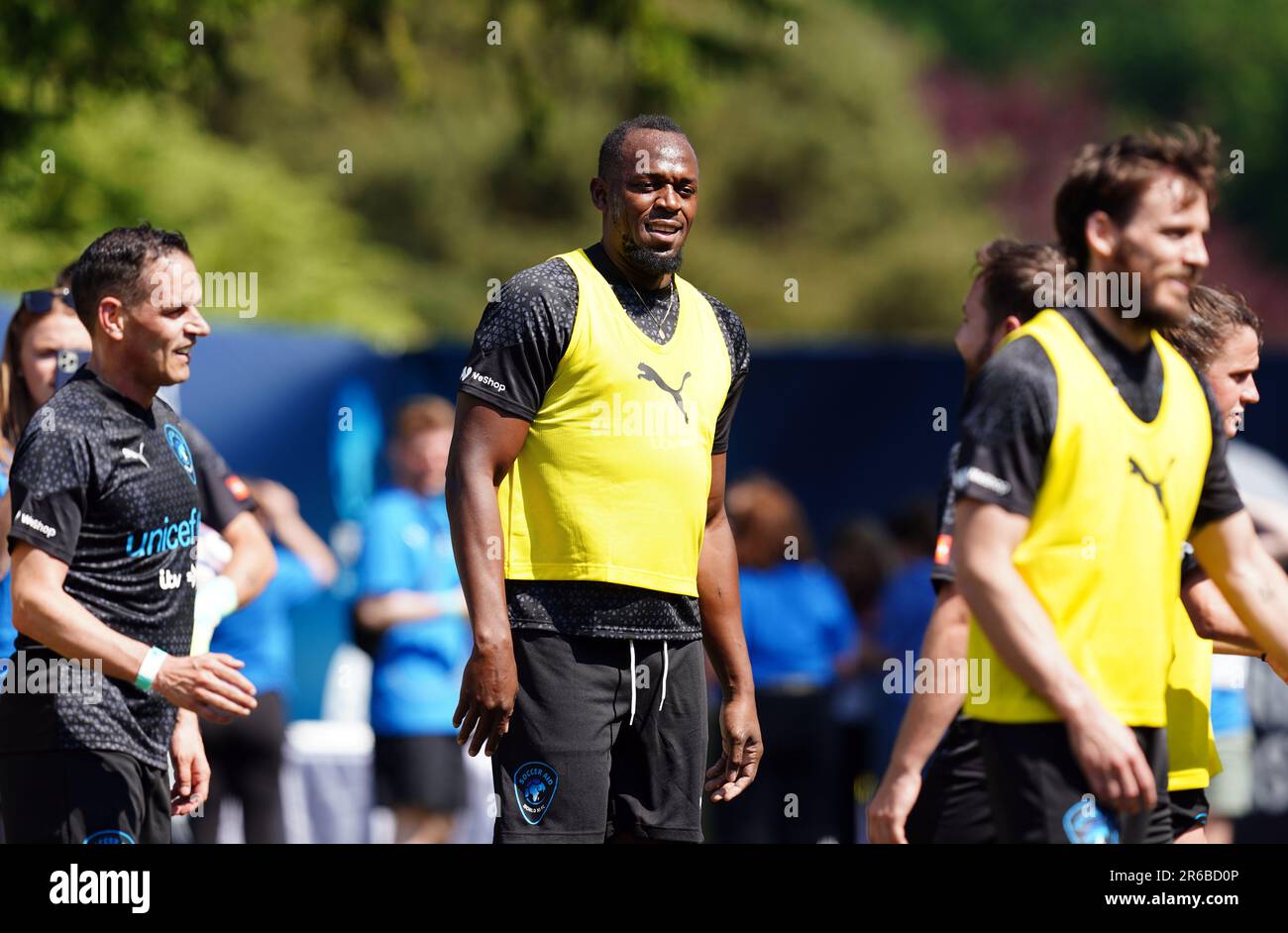 World XI's Usain Bolt during a training session at Champneys Tring ...