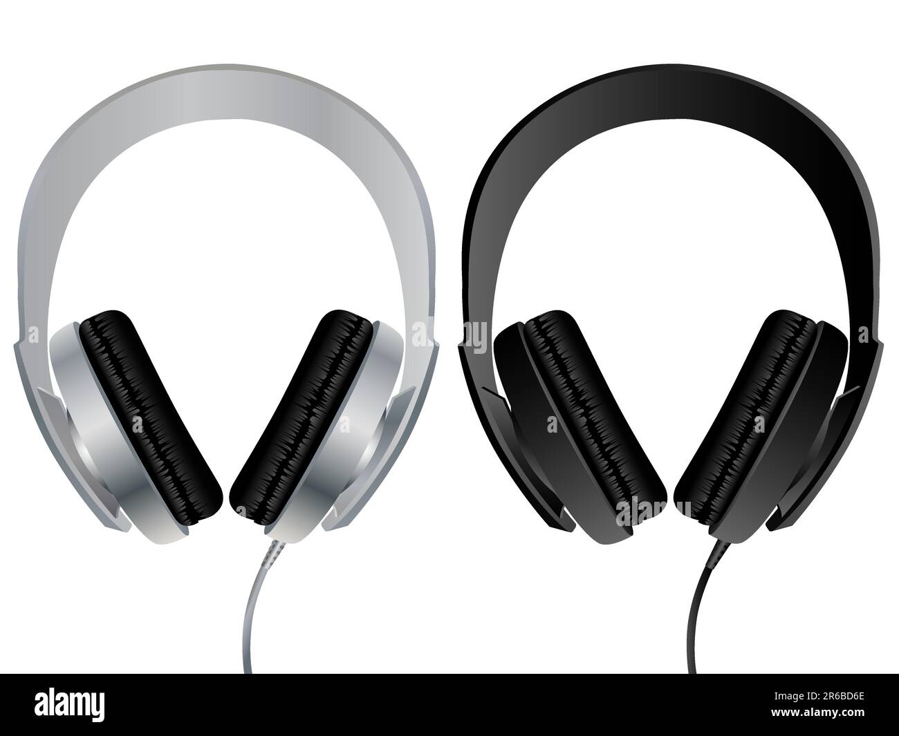 Vector image of headphones isolated on white Stock Vector Image & Art ...