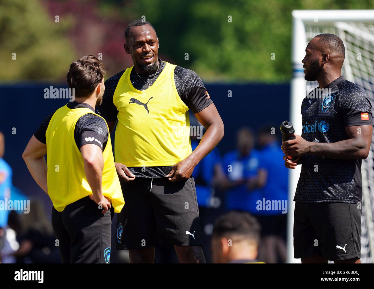 World XI's Usain Bolt during a training session at Champneys Tring ...