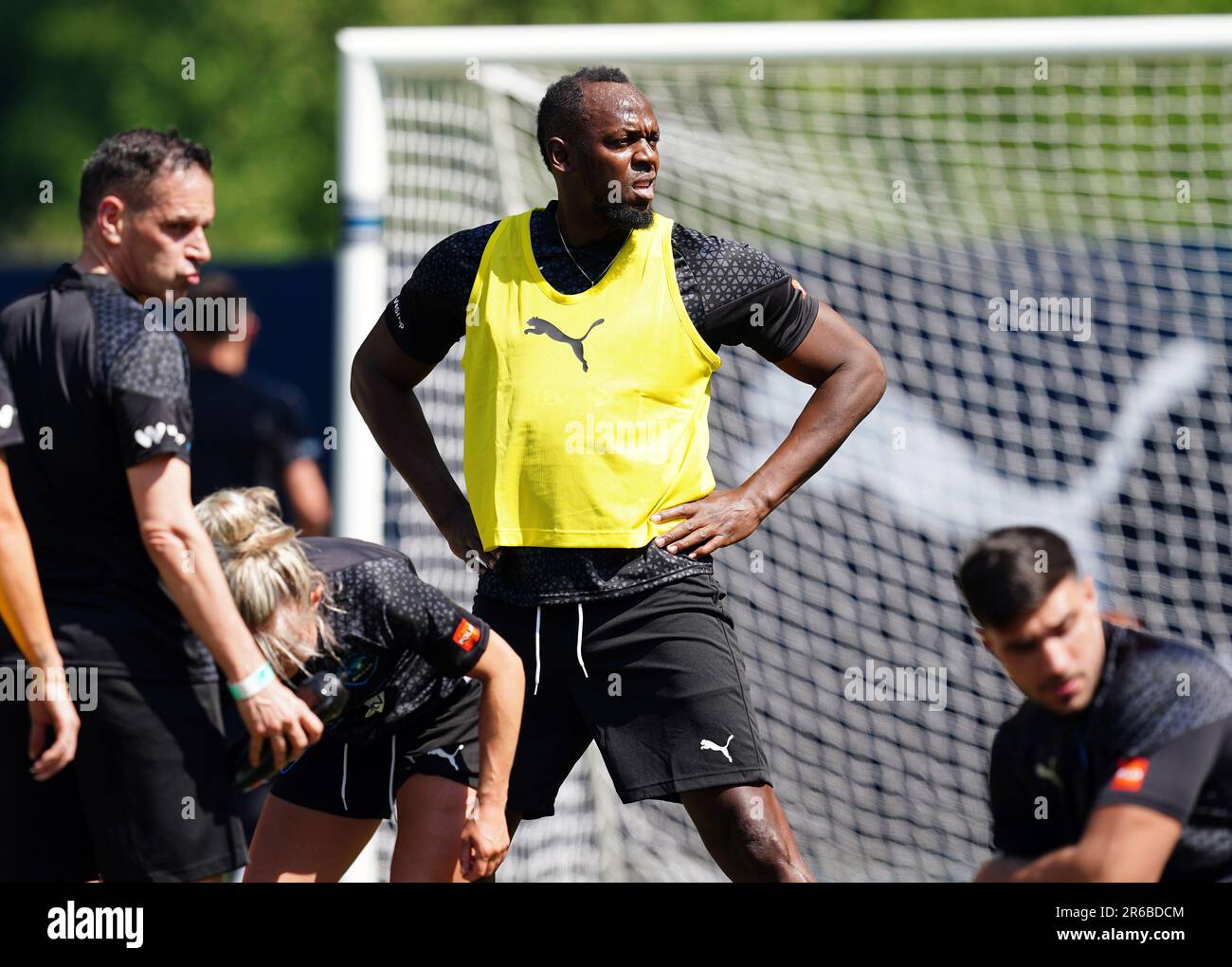 World XI's Usain Bolt during a training session at Champneys Tring ...