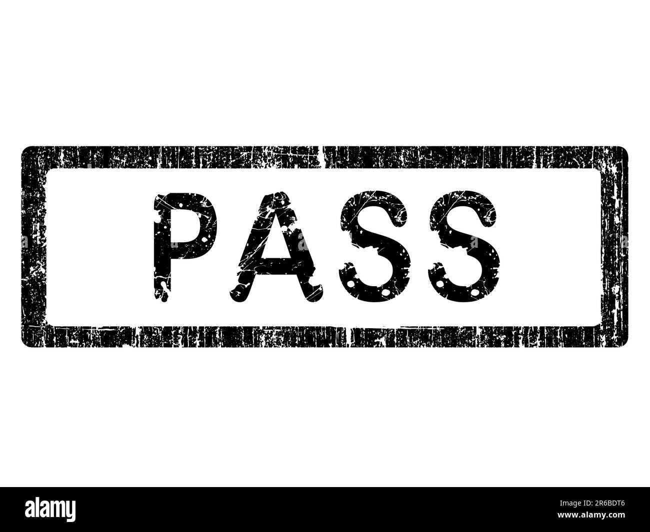 Grunge Office Stamp with the words PASS in a grunge splattered text ...
