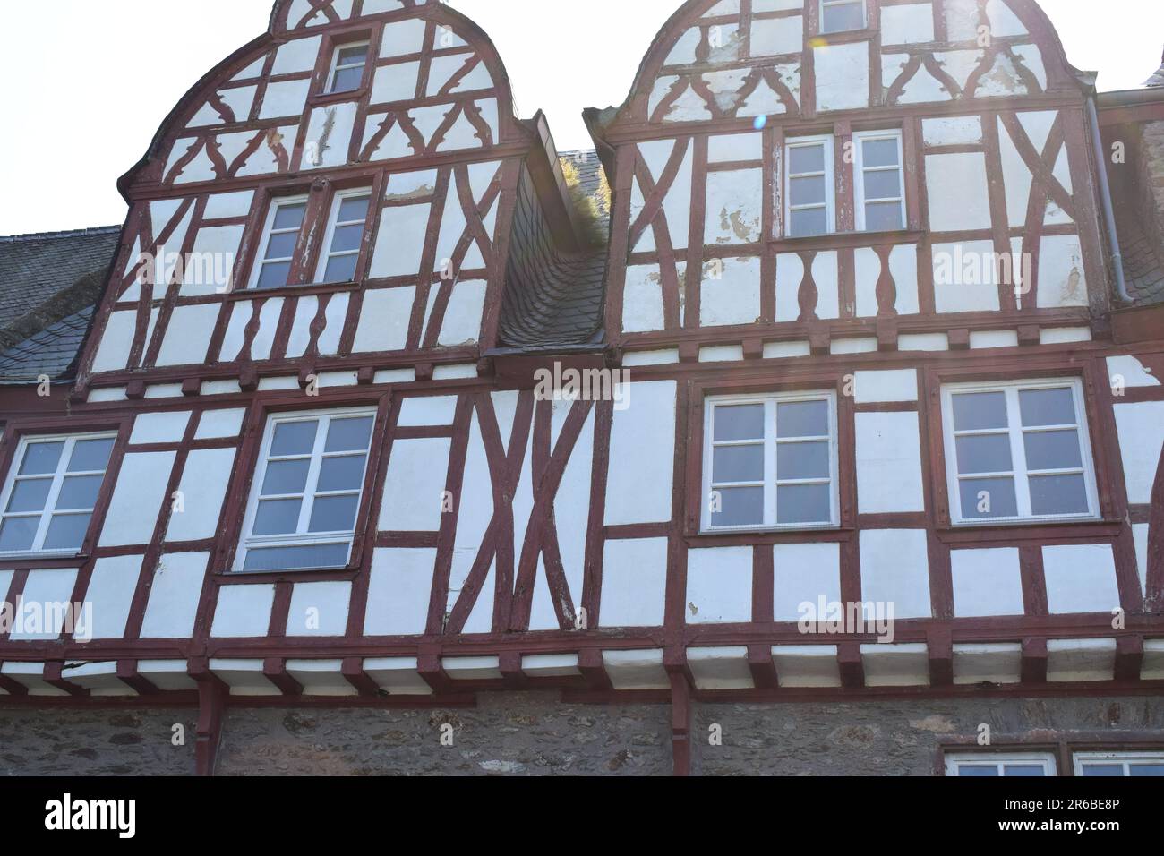 Half-Timbered Houses, Medieval Heritage in Rhine Valley Stock Photo - Alamy