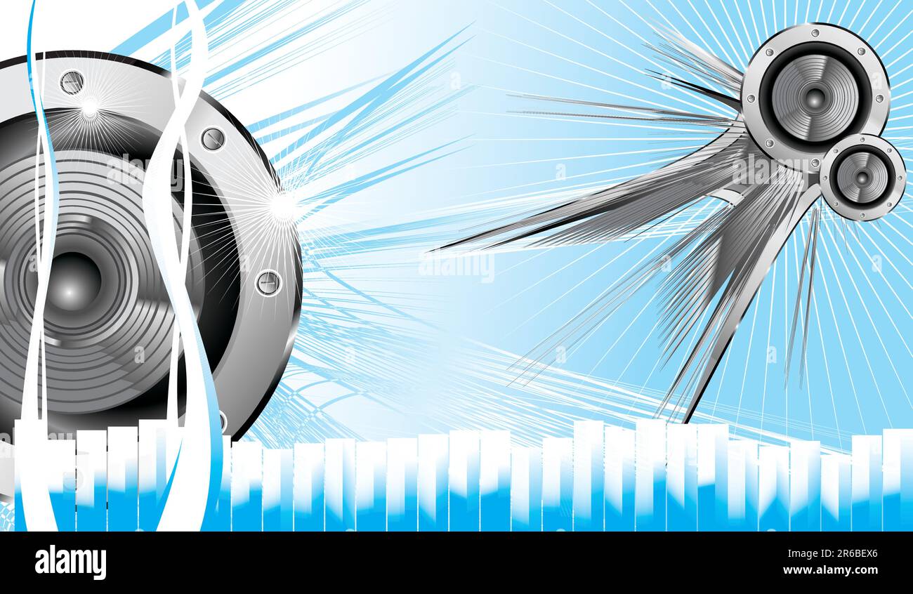 Music abstract background with speakers Stock Vector Image & Art - Alamy