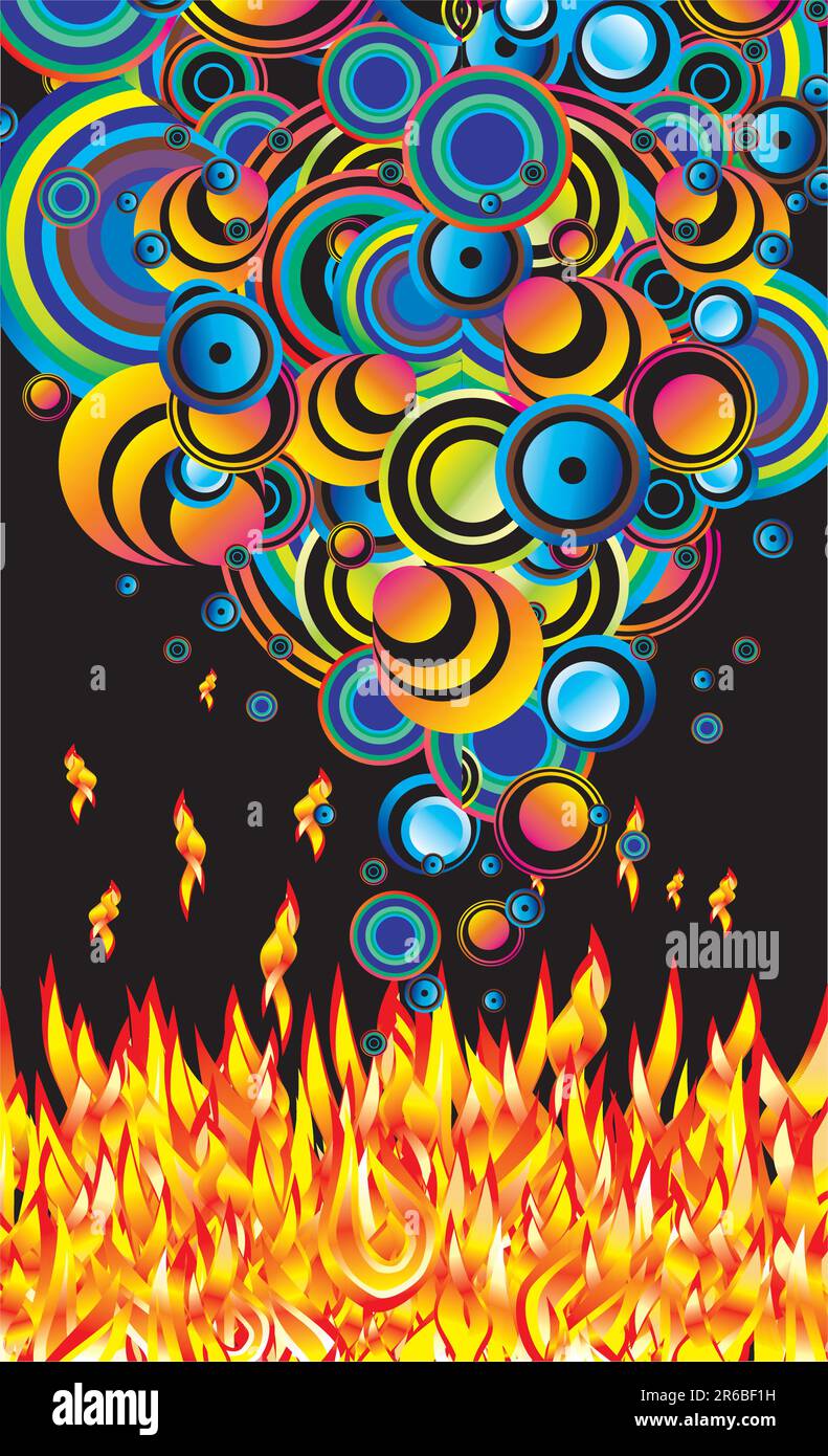 Colorful Fire and various burning circles Stock Vector Image & Art - Alamy