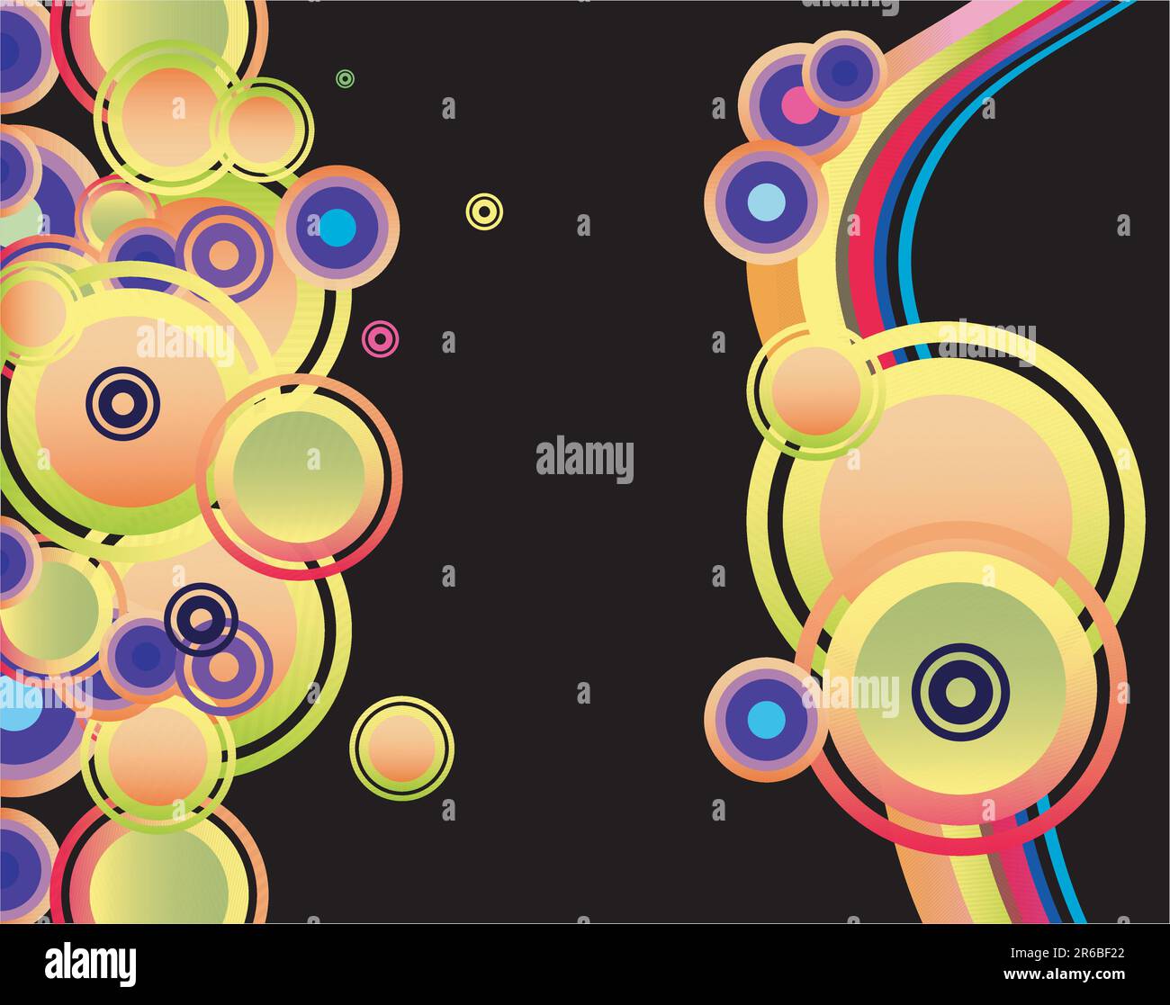 Abstract Design with bubbles and colorful circles Stock Vector Image ...