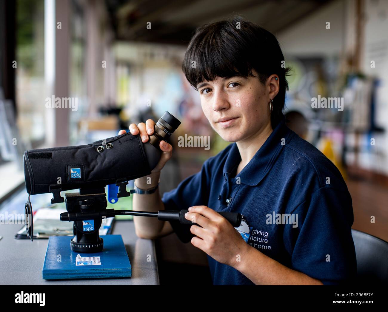 Aoife de Bhal, warden at RSPB Belfast's Window On Wildlife reserve in ...