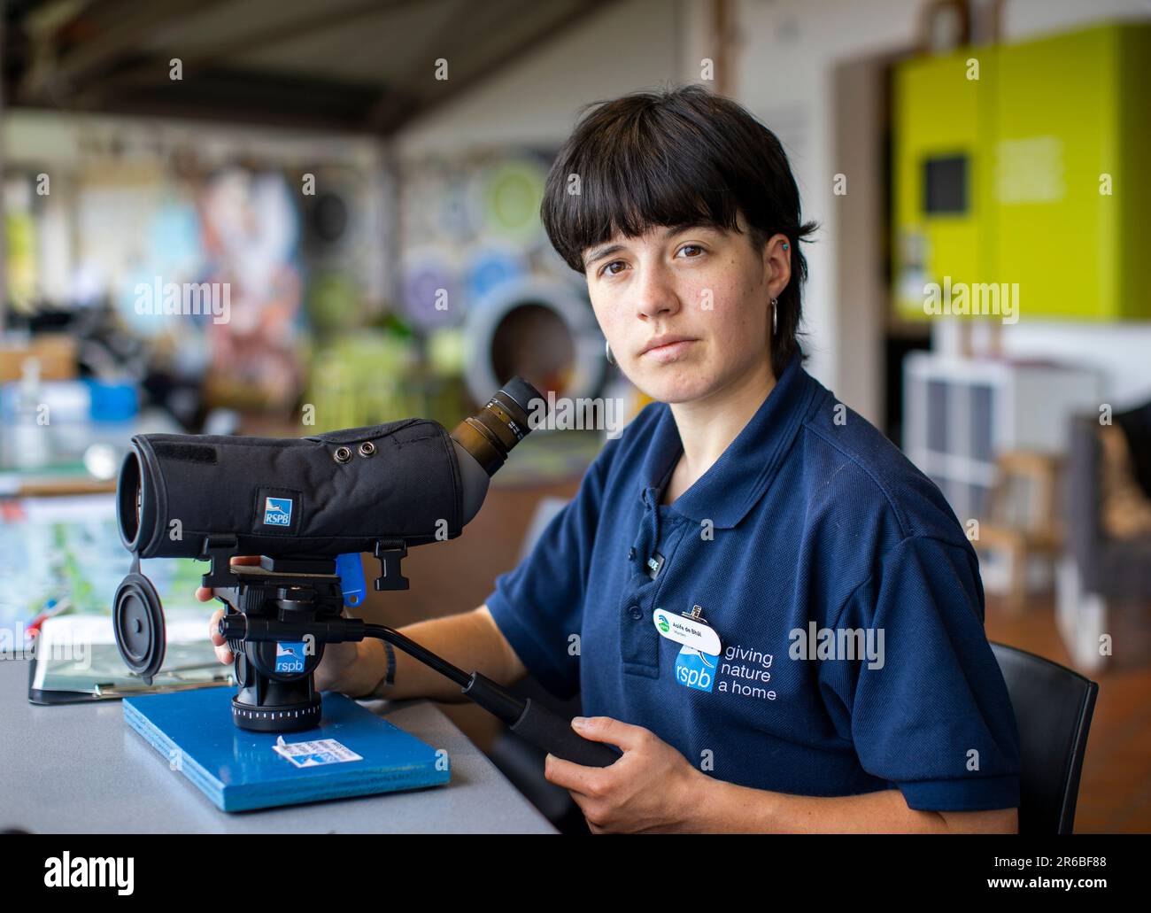 Aoife de Bhal, warden at RSPB Belfast's Window On Wildlife reserve in ...