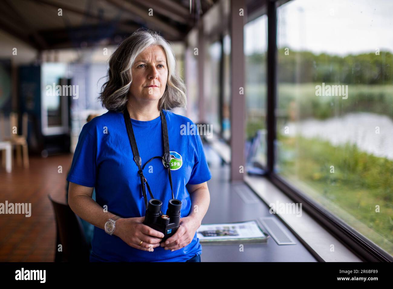 Anne-Marie McDevitt, RSPB NI Head of Species, at RSPB Belfast's Window ...