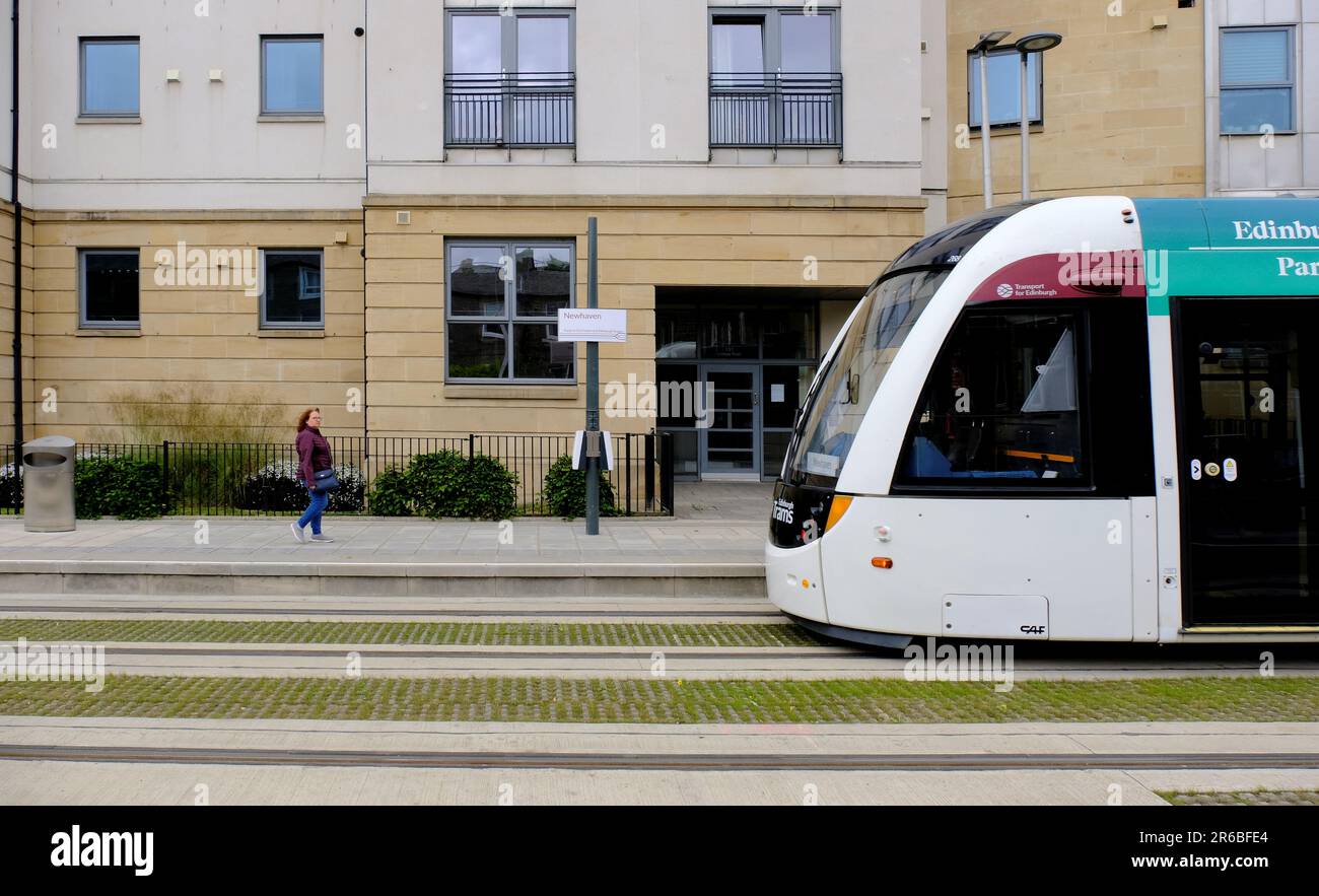 Edinburgh, Scotland, UK. 8th Jun 2023. The tram extension to Newhaven finally opens to the ...