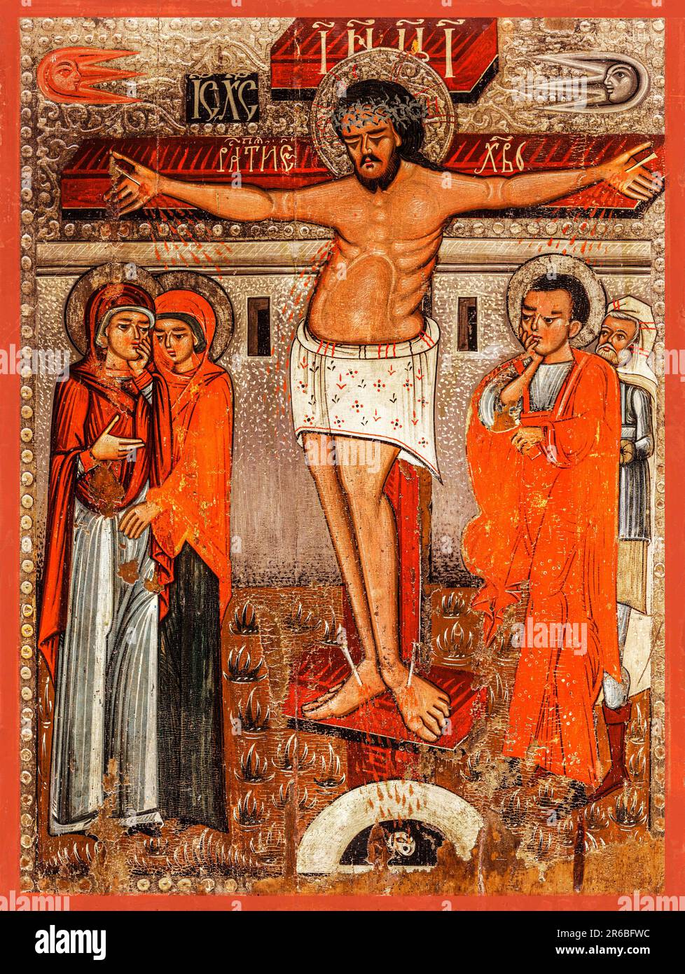Crucifixion painting saints hi-res stock photography and images - Alamy