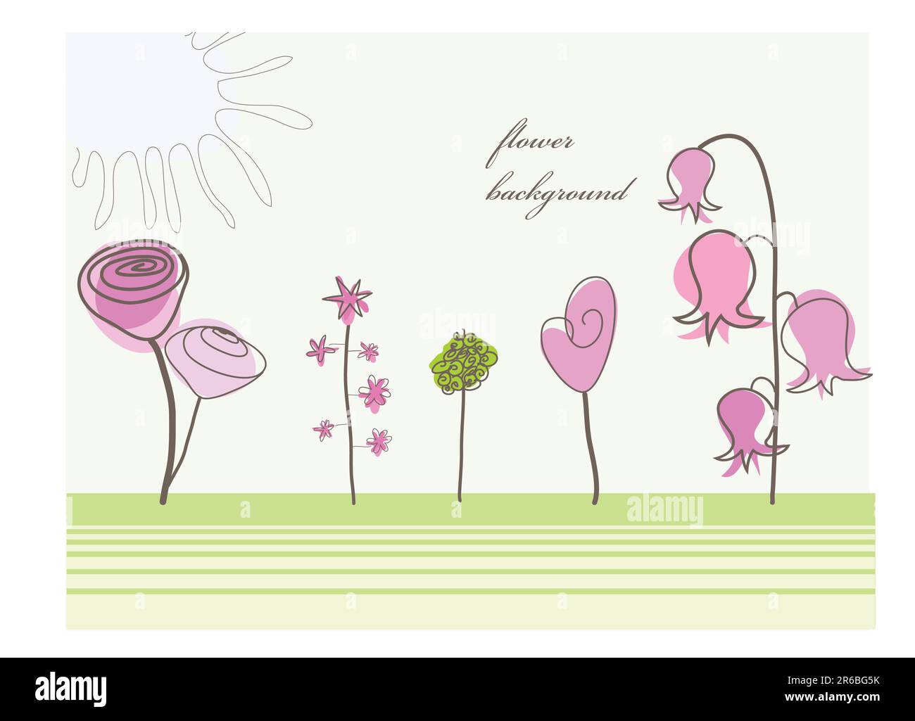 simple and original flowers concept card Stock Vector Image & Art - Alamy