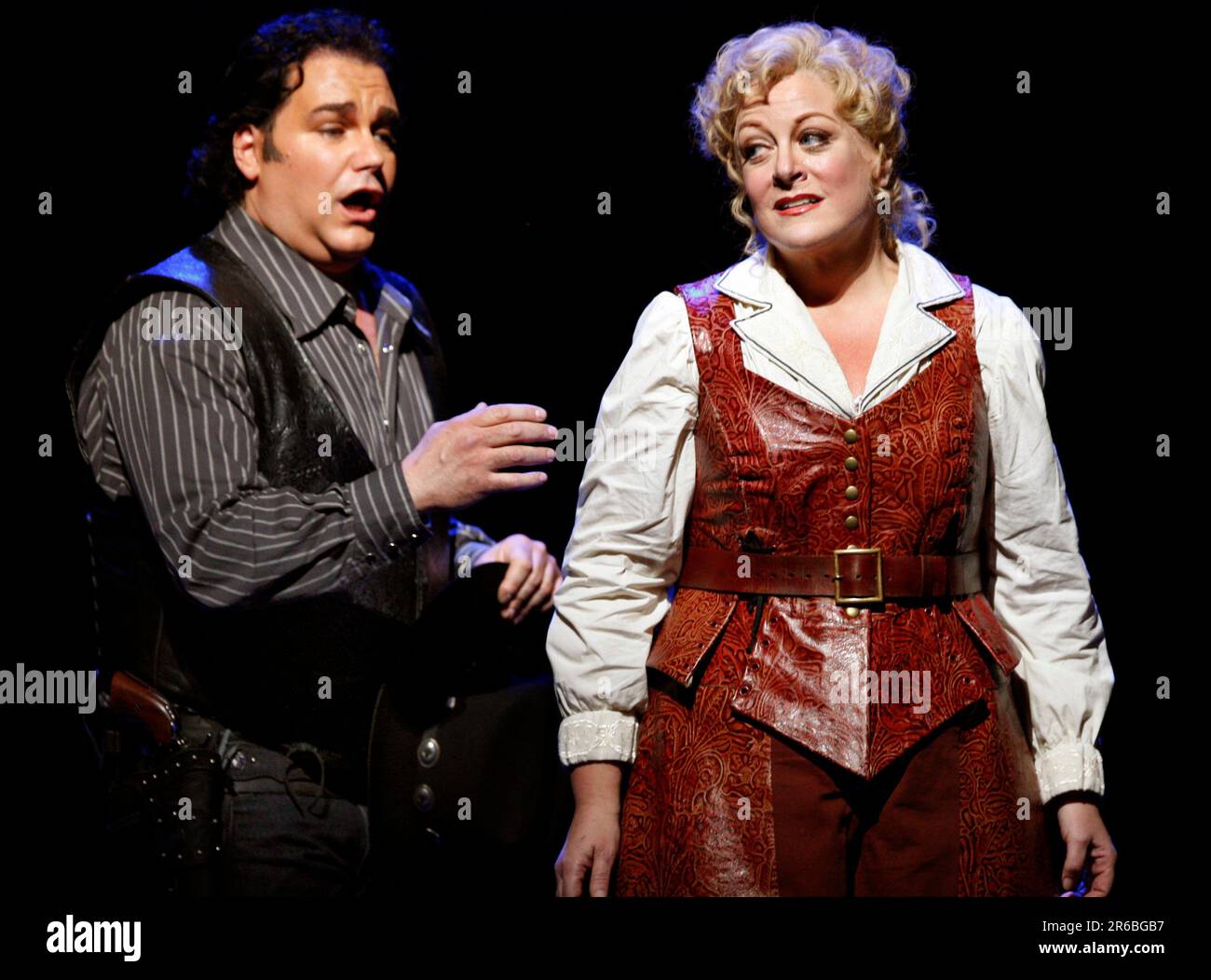 Salvatore Licitra and Deborah Voight perform in a scene from the San ...