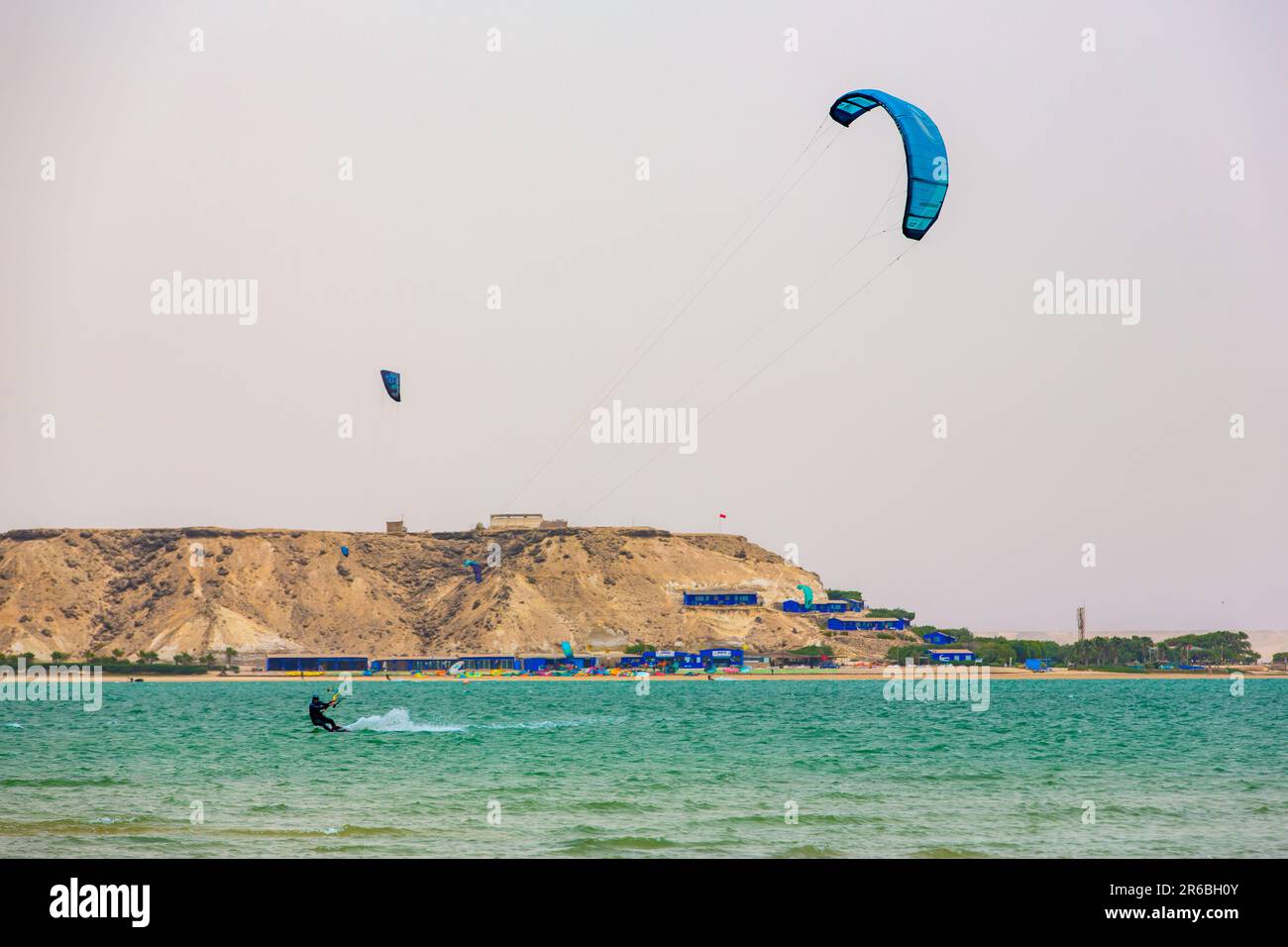 Dakhla, Morocco - 22 June 2022 : People Practicing Kitesurf on the ...