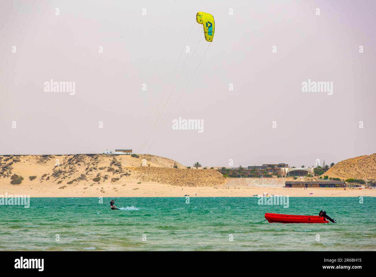 Dakhla, Morocco - 22 June 2022 : People Practicing Kitesurf on the ...