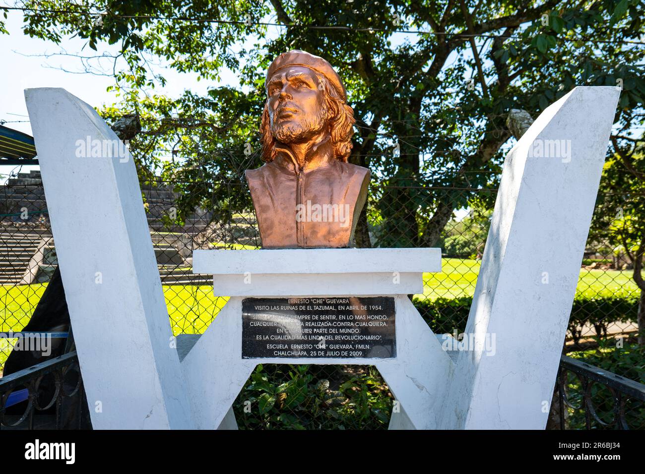 Chalchuapa, Santa Ana, El Salvador - October 28, 2022: Memorial Bust of ...