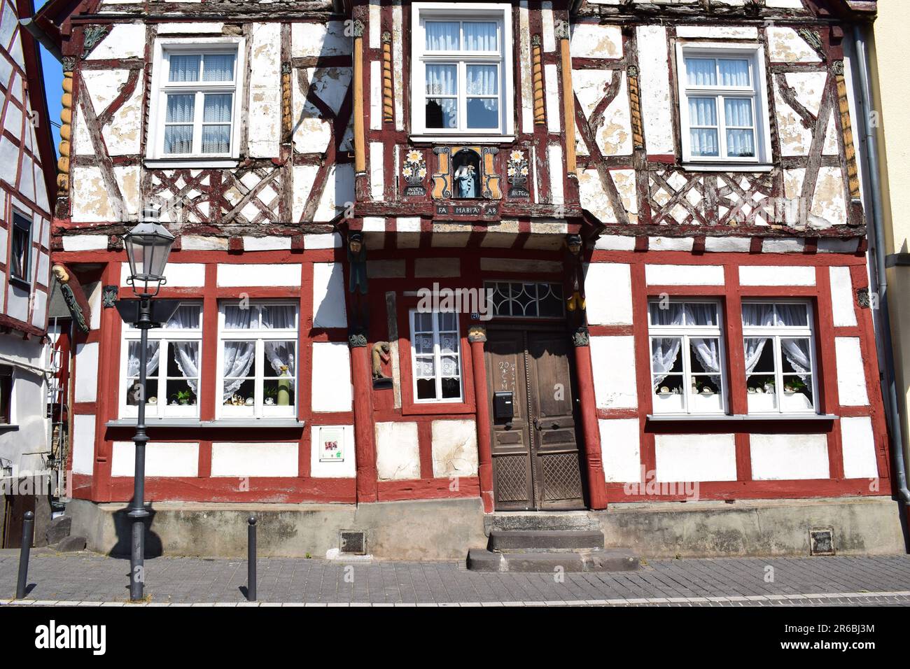 Half-Timbered Houses, Medieval Heritage in Rhine Valley Stock Photo - Alamy