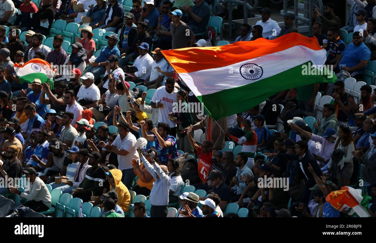 India fans in the stands during day two of the ICC World Test ...