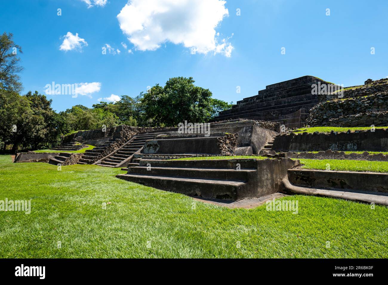 Imposing Mayan Historical Pyramid in Tazumal Site, an Important ...