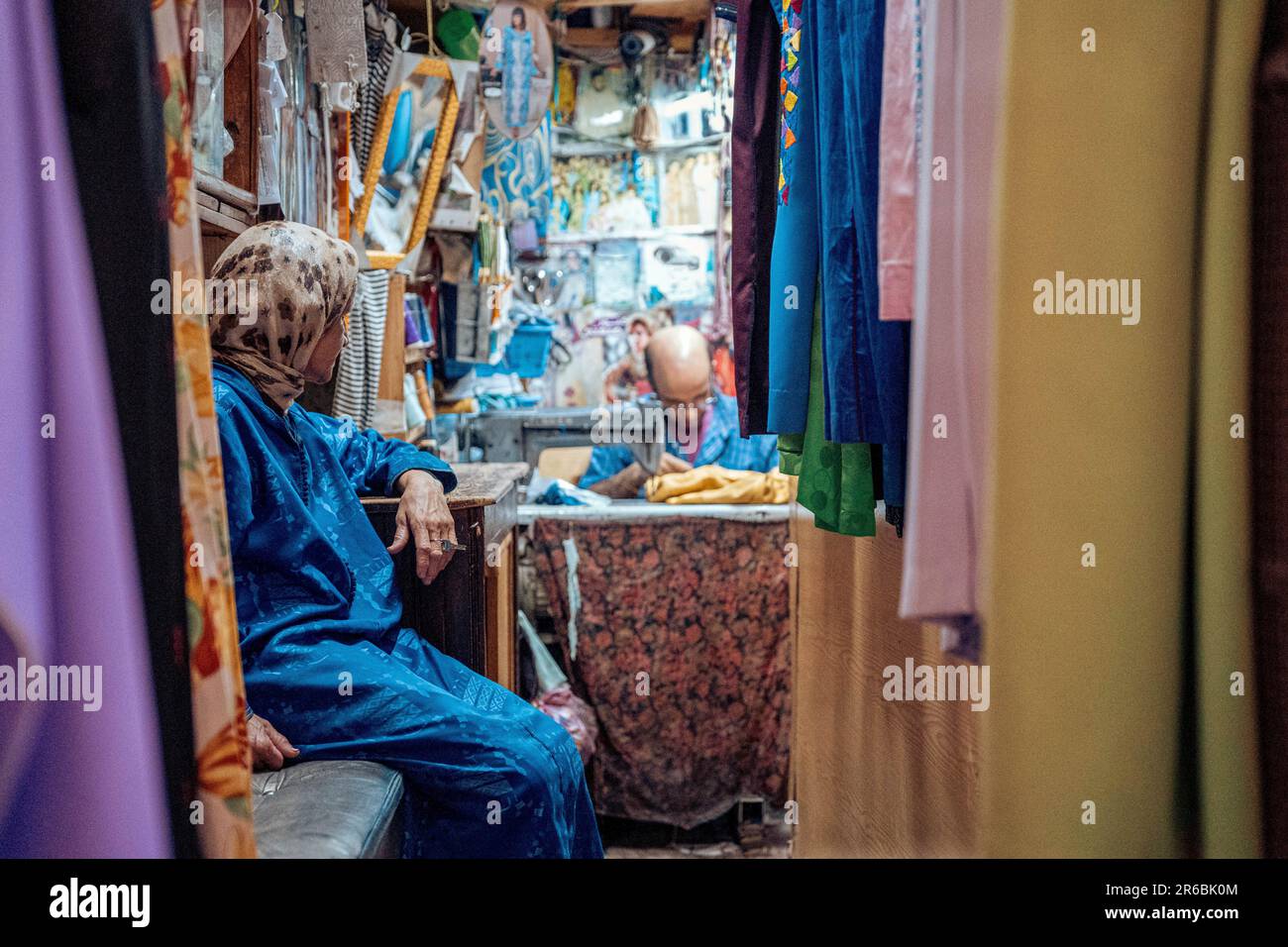 A clothing store in the Medina of Fez, May 3, 2023, in Fez, Morocco. 08 ...