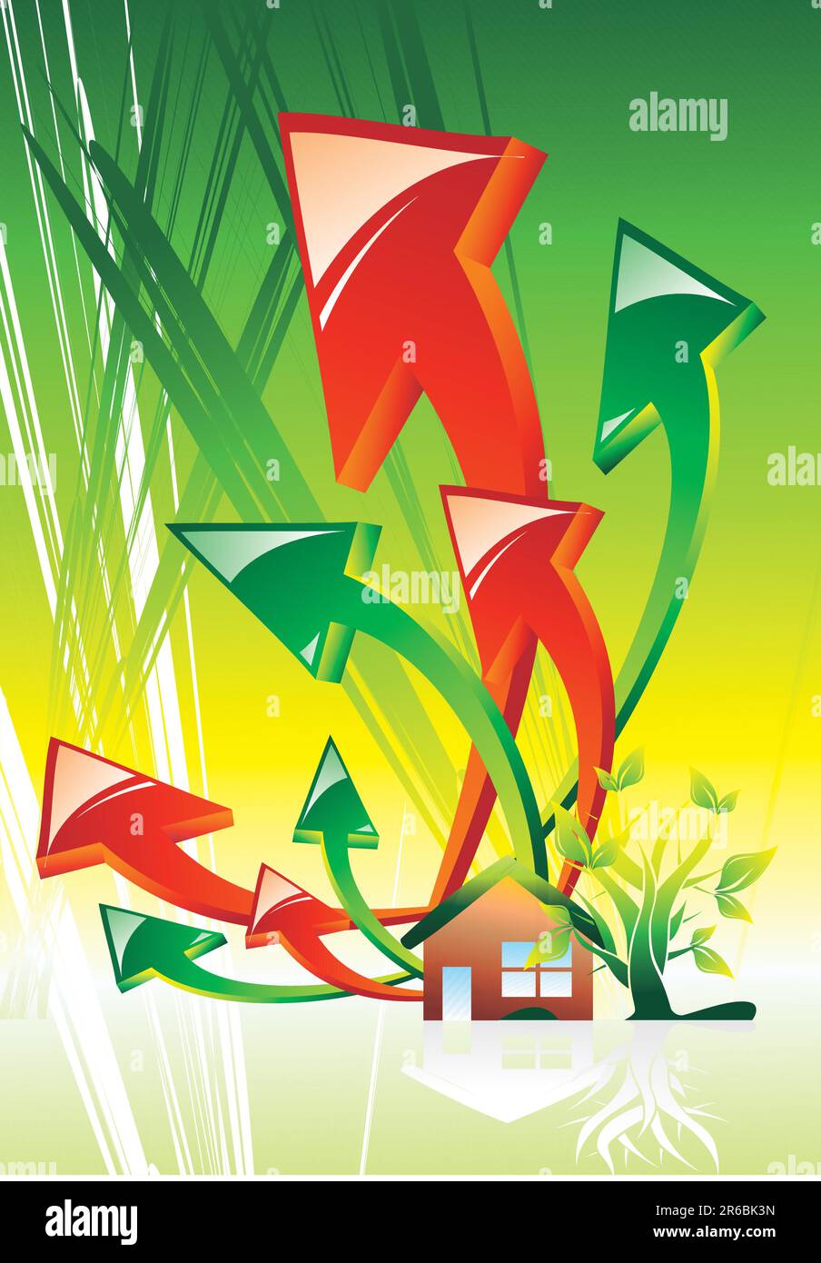 House arrows hi-res stock photography and images - Alamy