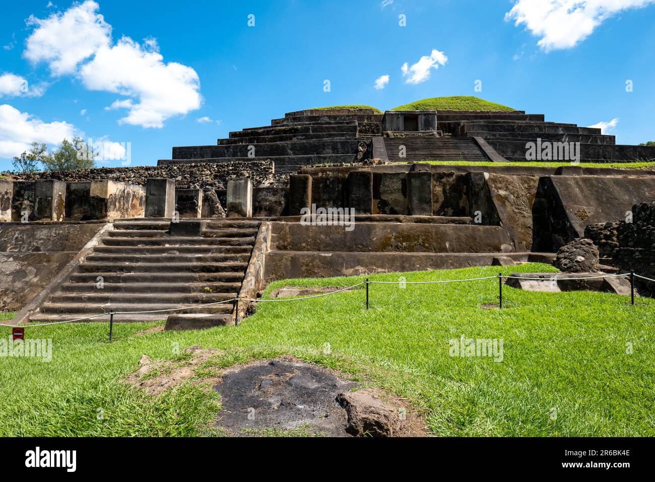 Chalchuapa, El Salvador - October 28, 2022: Vertical View of Steps and ...