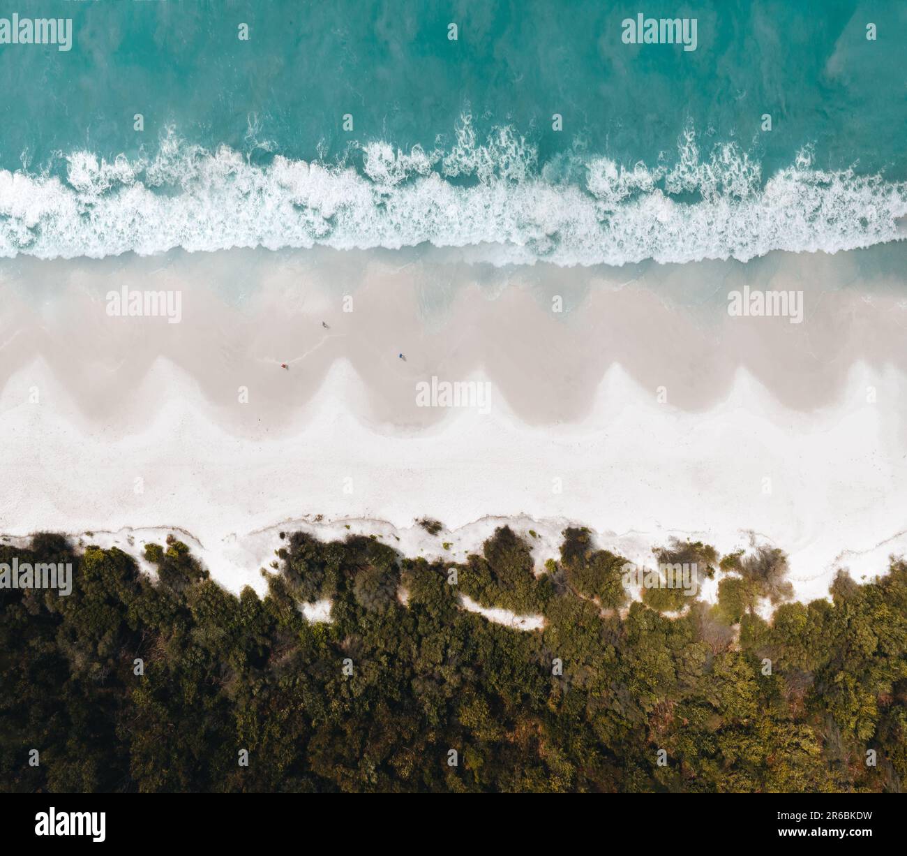 Panorama Aerial Drone Picture of the white sand Hyams beach in New ...