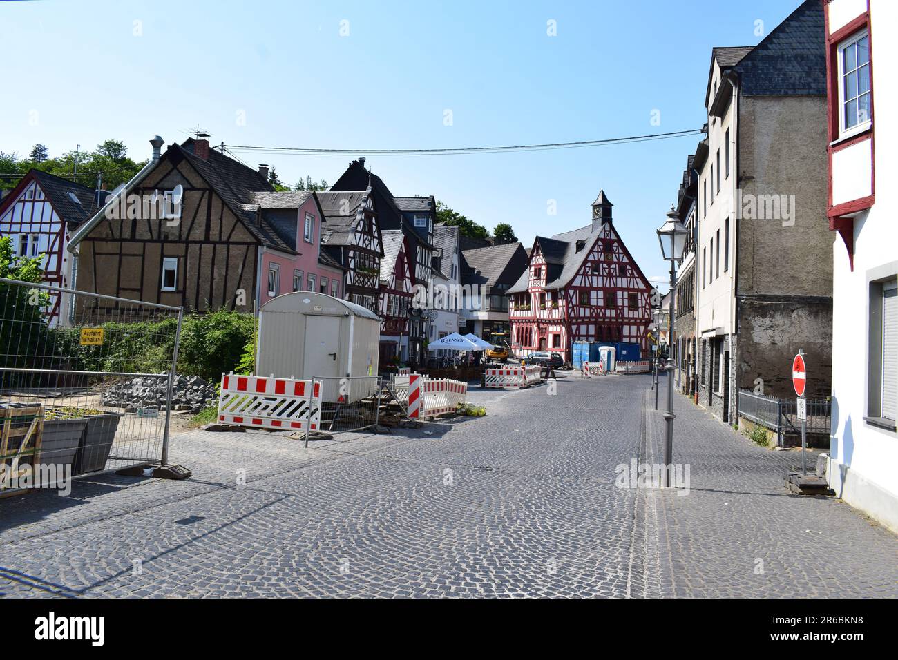 Old Town Street in Rhens Stock Photo - Alamy