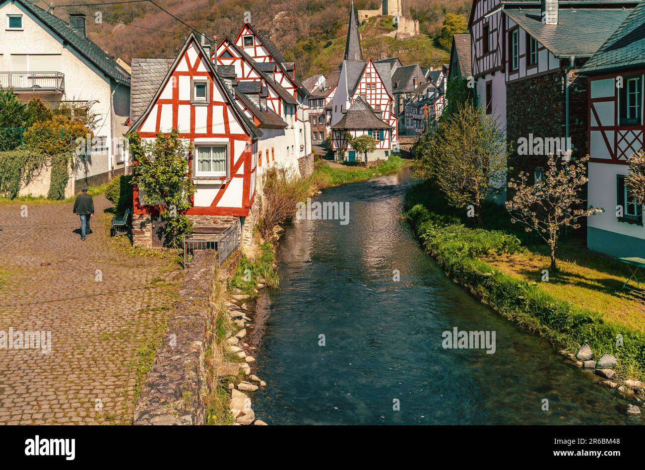 Landscape of the picturesque city Monreal in the Eifel Germany Stock ...