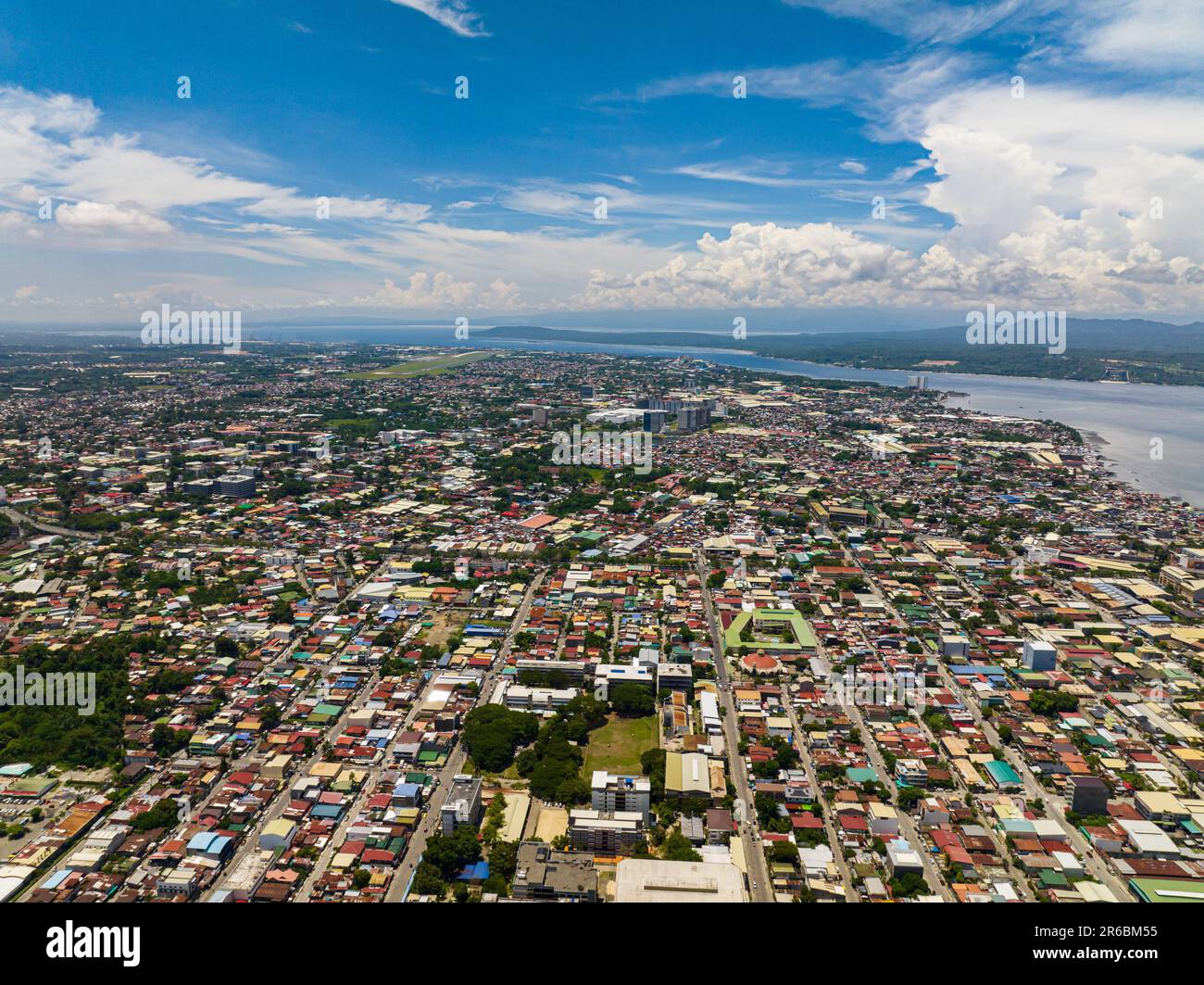 Great view from the top of Davao City. Urban daylife avenue view. Mindanao, Philippines Stock ...