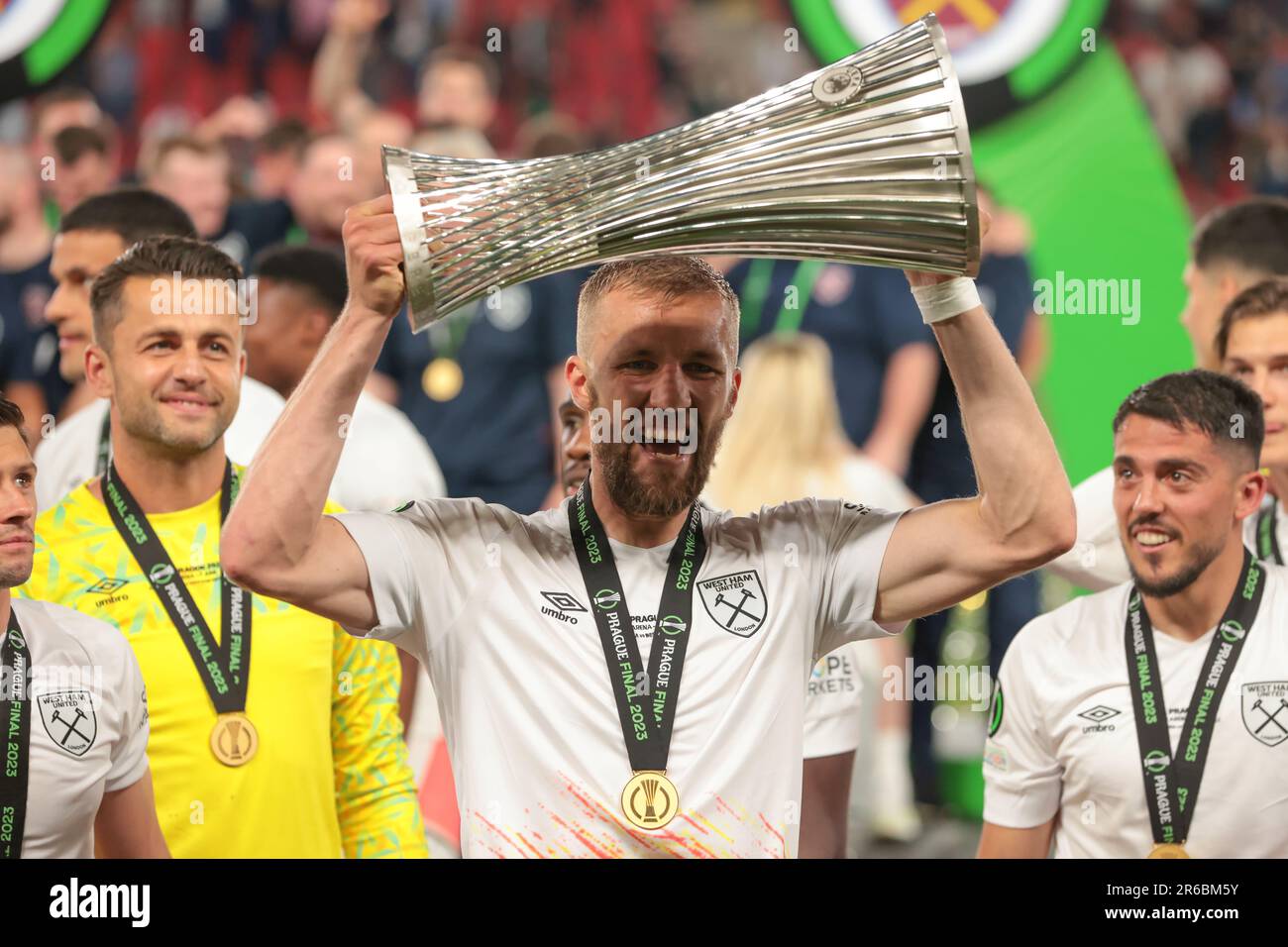 Prague, Czech Republic. 7th June, 2023. Tomas Soucek of West Ham United ...