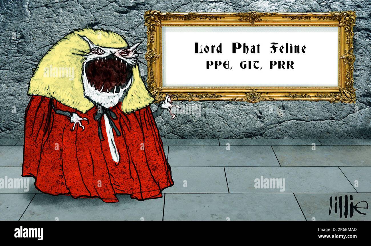 Fat cat in peerage robes hi-res stock photography and images - Alamy