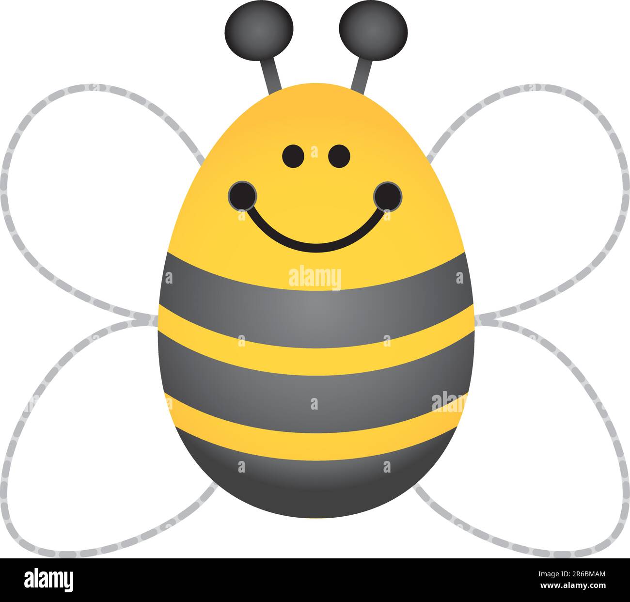 Happy Bumble Bee Stock Vector Image & Art - Alamy