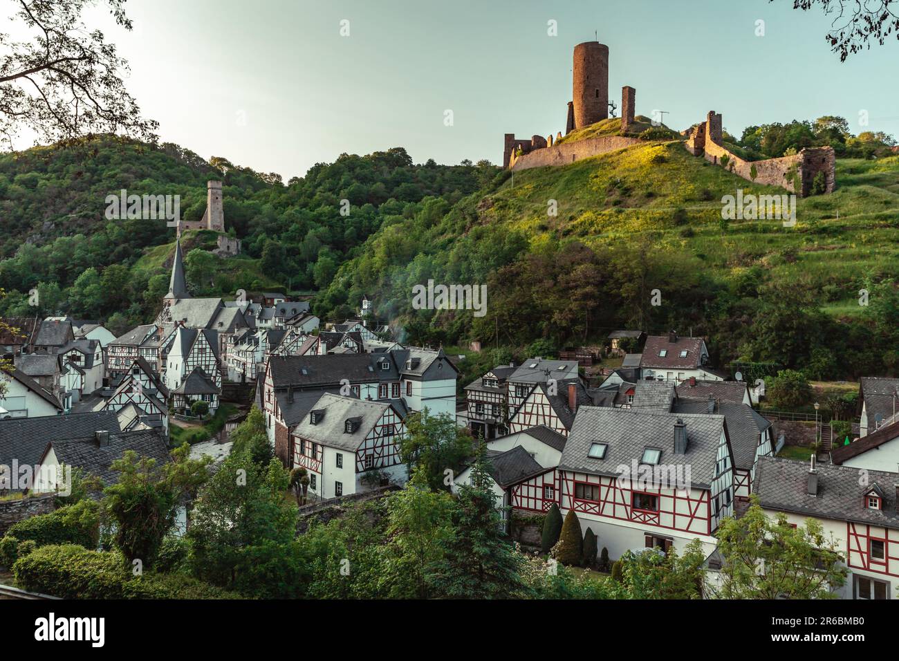 Landscape of the picturesque city Monreal in the Eifel Germany Stock ...