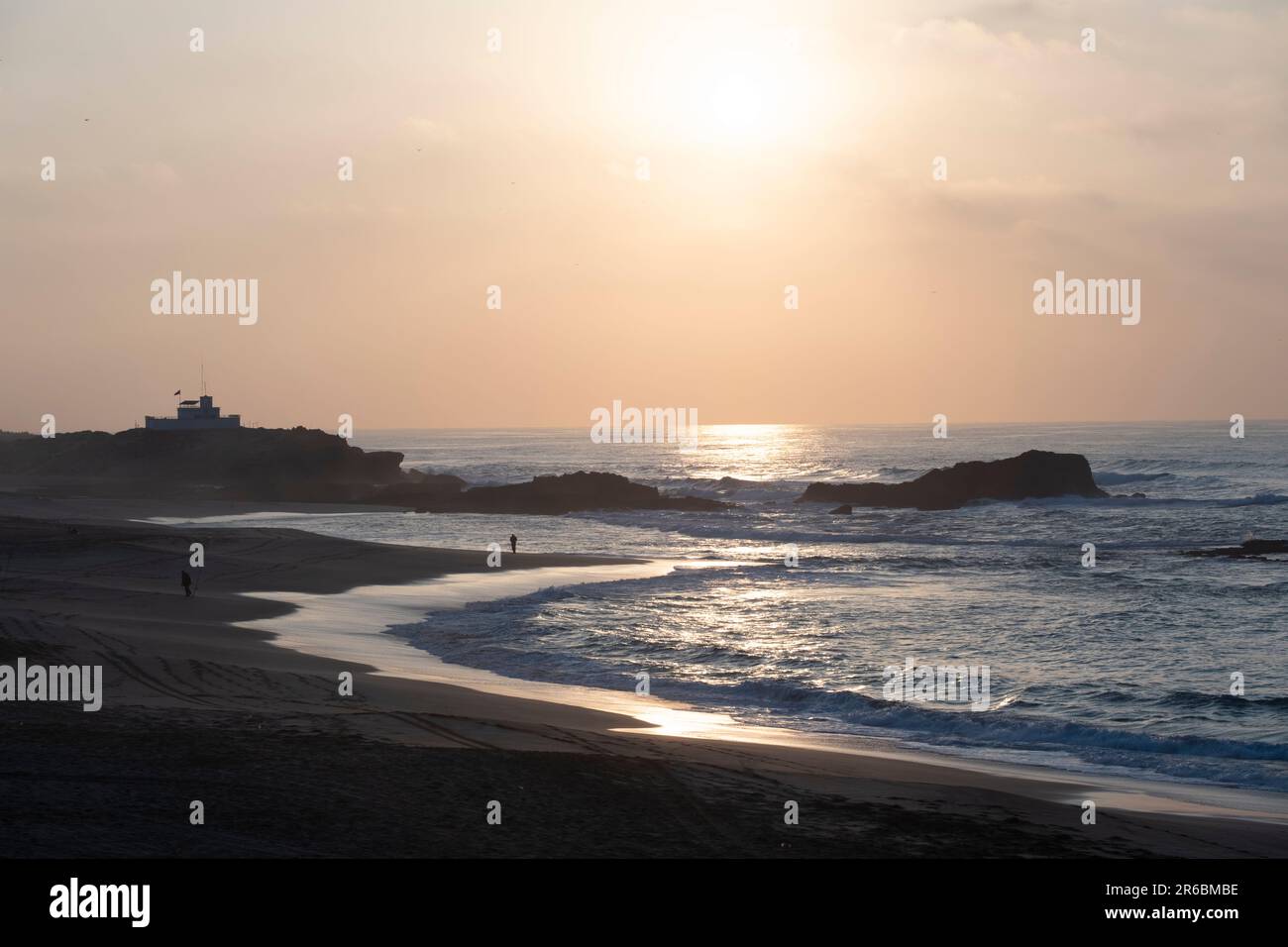 The Atlantic coastline at Oualidia, Morocco Stock Photo - Alamy