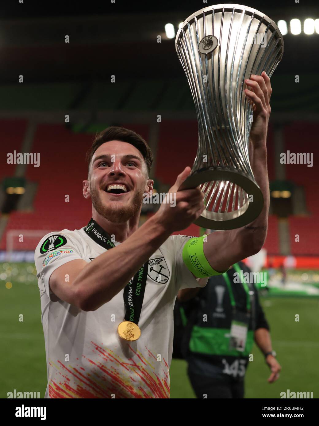 Uefa europa conference league trophy hi-res stock photography and ...