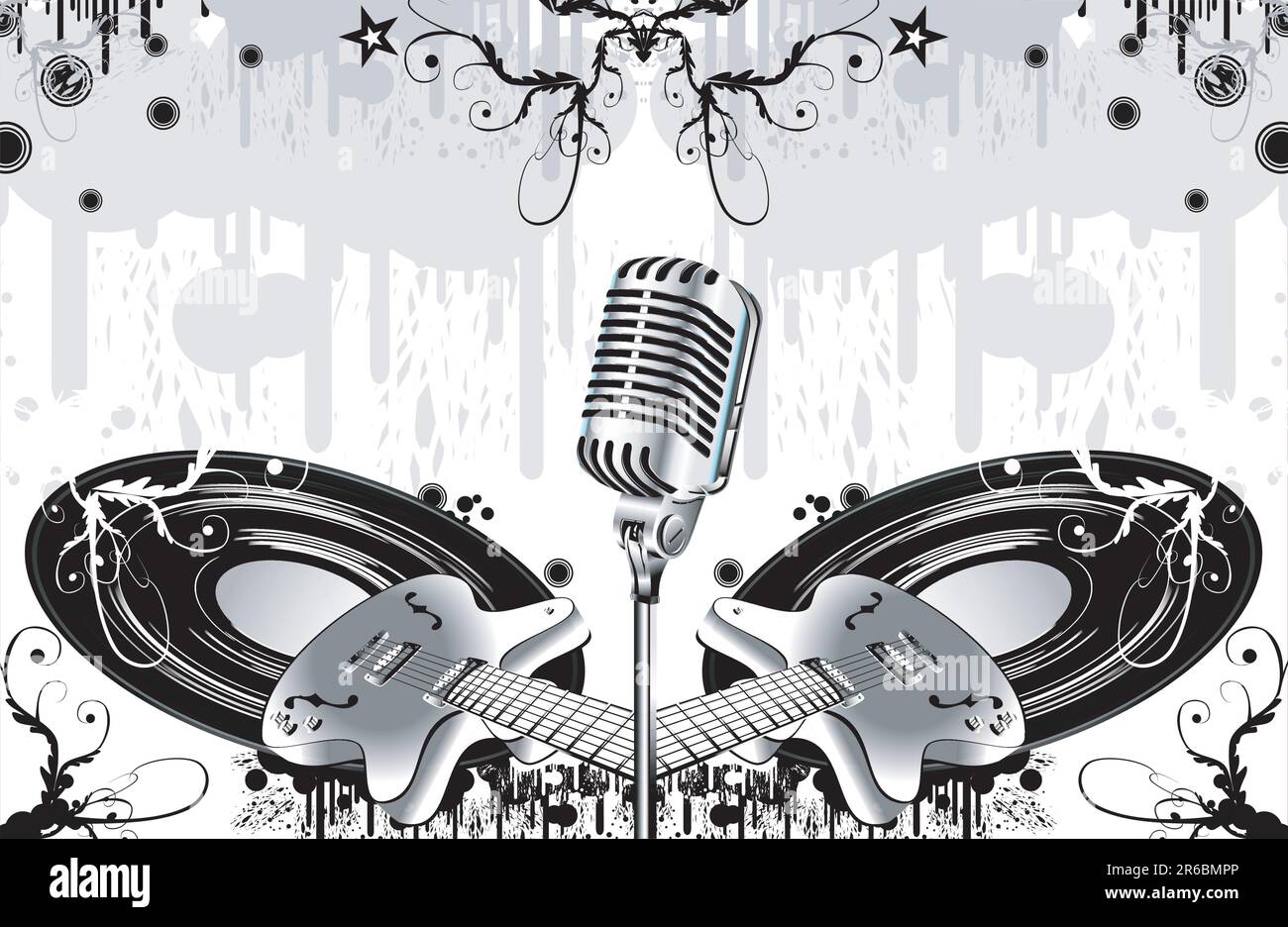 Abstract background with love and music elements Stock Vector Image ...