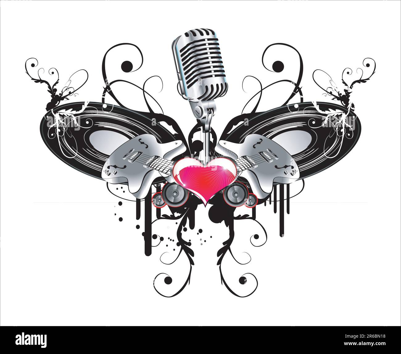 Retro microphone abstract elements Stock Vector Images - Alamy