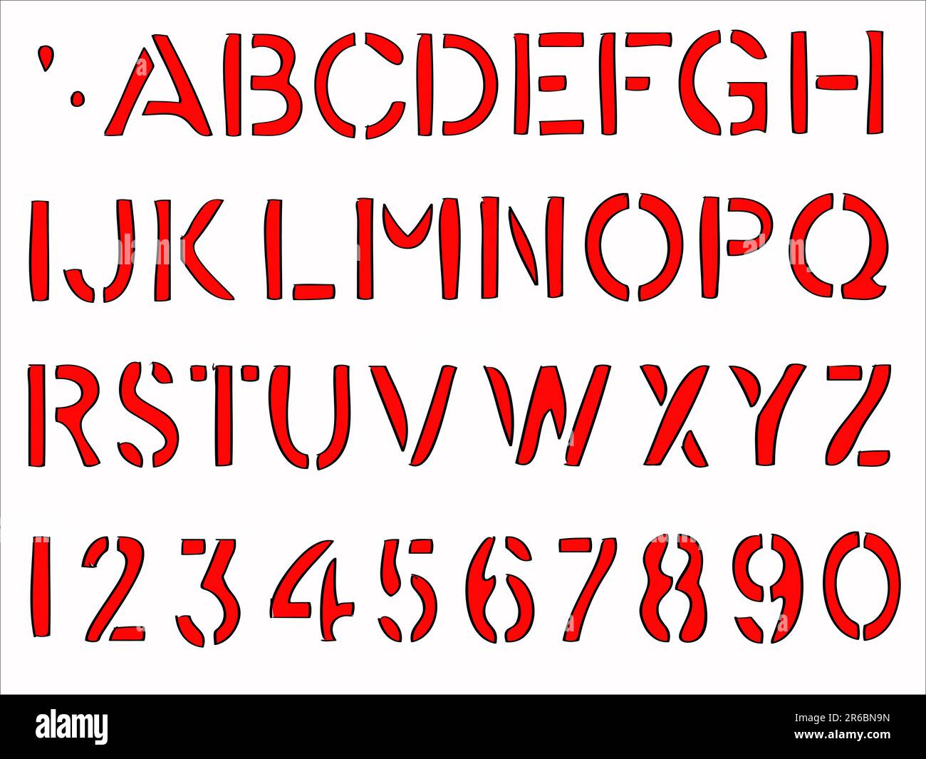 Hand writing alphabet - 36 Individual Vector Letters and Numbers ...