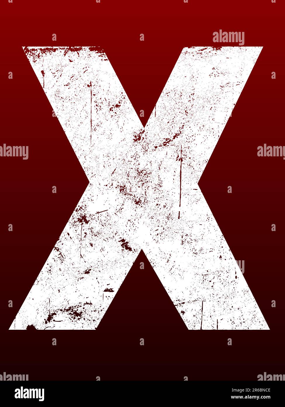 Fat Grunged Letters X (Highly Detailed grunge Letter Stock Vector Image ...