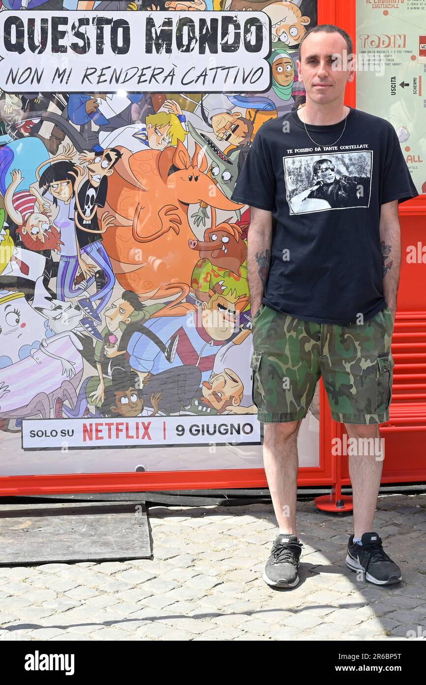 Rome, Italy. 08th June, 2023. Michele Rech (Zerocalcare) attends the photocall of new animated ...