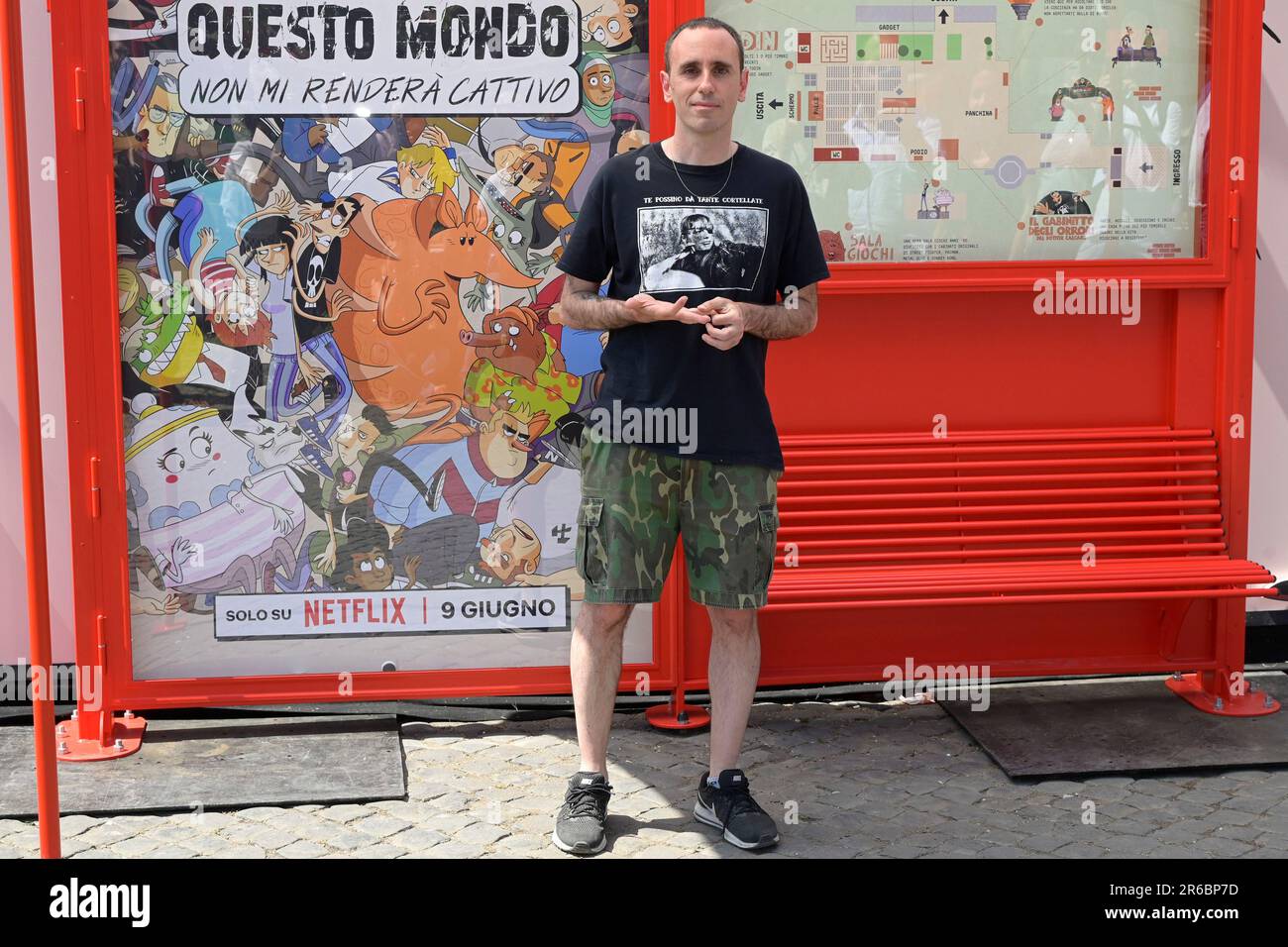 Rome, Italy. 08th June, 2023. Michele Rech (Zerocalcare) attends the photocall of new animated ...