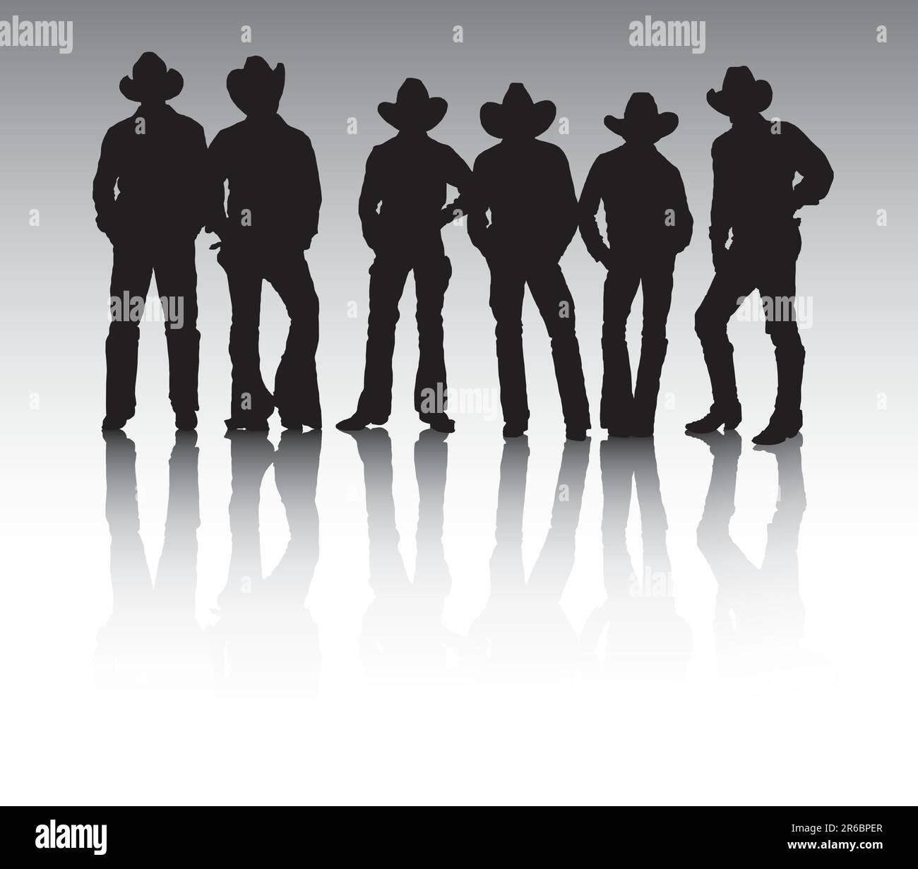 Vector Illustration of Cowboys. 'Cowboys can be seperated from ...