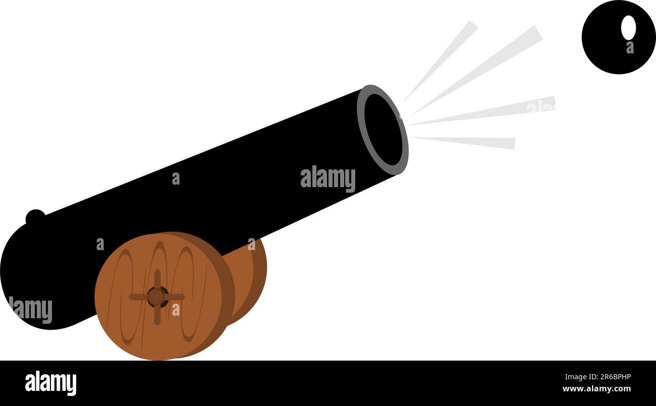 Shooting cannon Stock Vector Images - Alamy